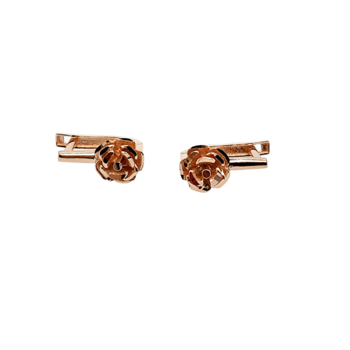 Złote kolczyki różyczki rose próby 585 – Król Jewellery