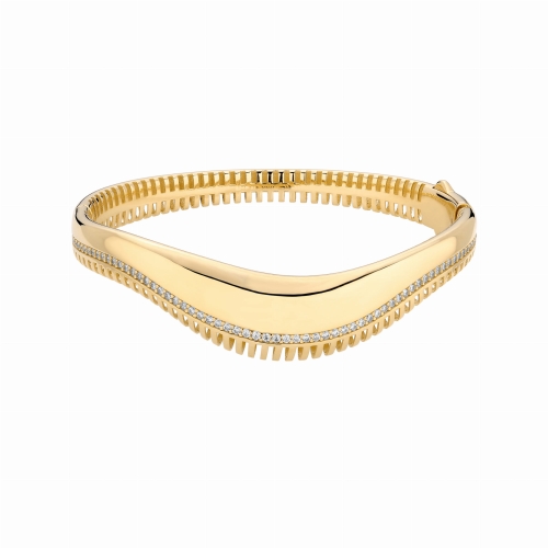 Aurora Crest złota bransoletka z cyrkoniami – Król Jewellery